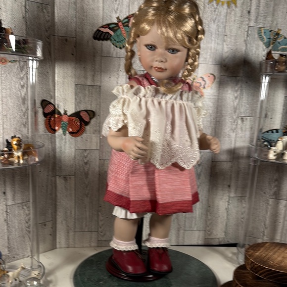 Other | Vintage Red And White Doll With Traditional Dress | Poshmark